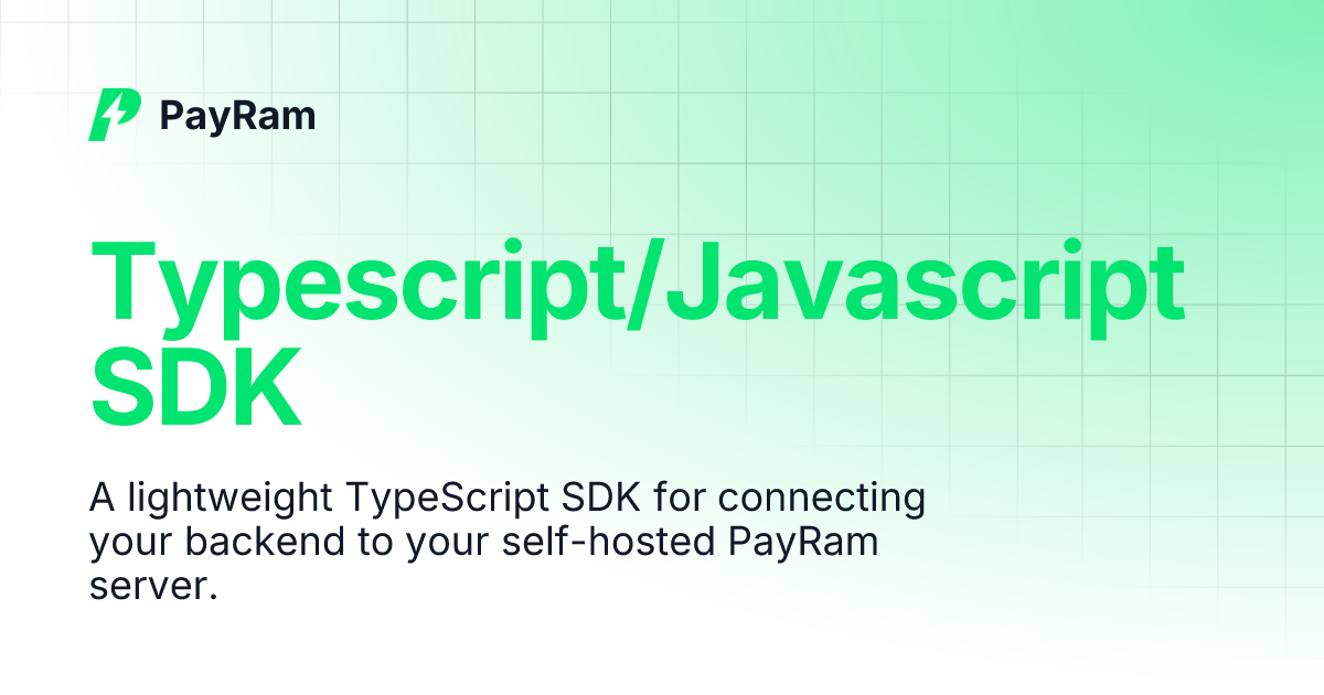 Typescript/Javascript SDK | PayRam